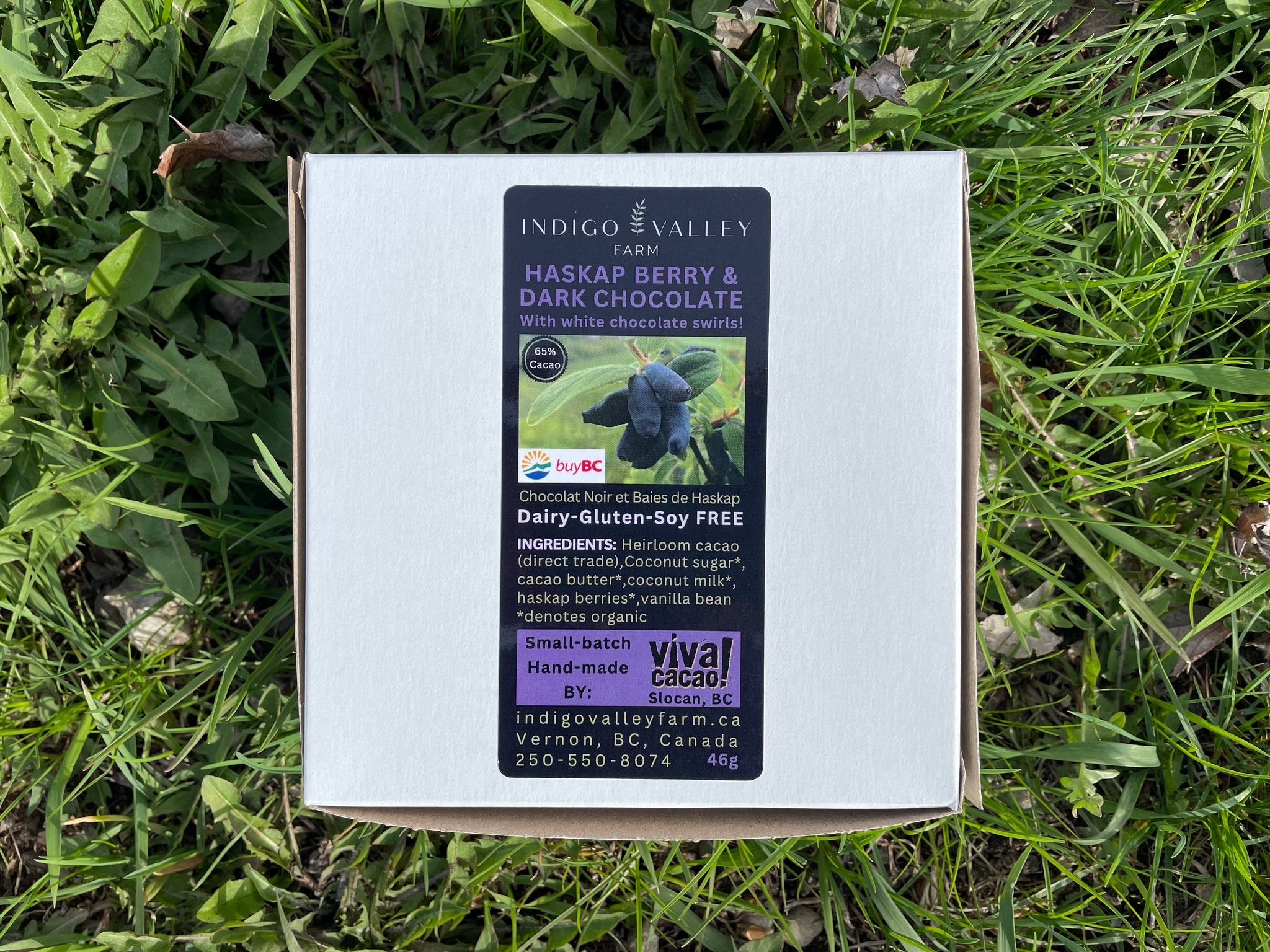 Haskap Chocolate Bar – Indigo Valley Farm
